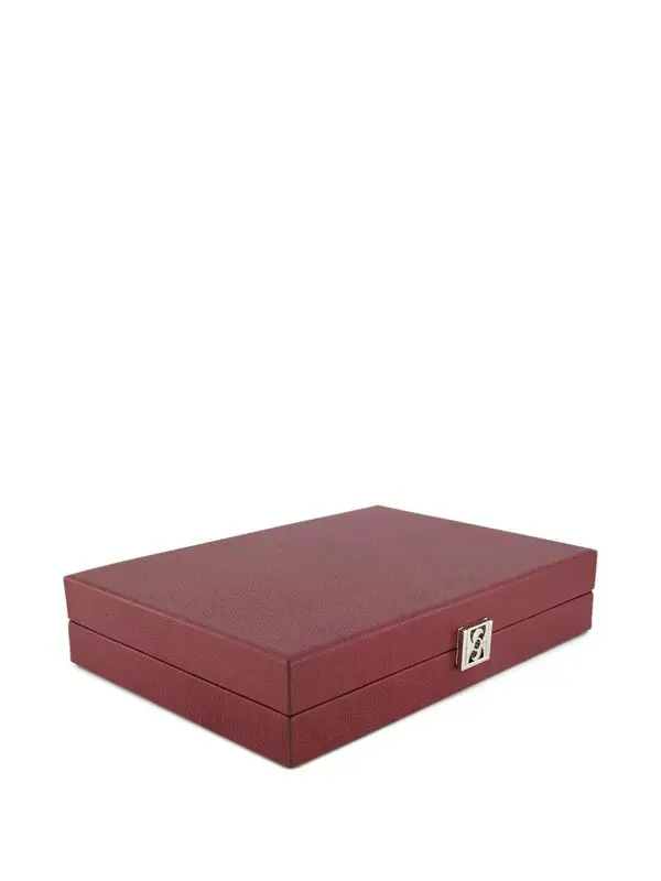 HECTOR SAXE Medium Baptiste Grained Backgammon - Red