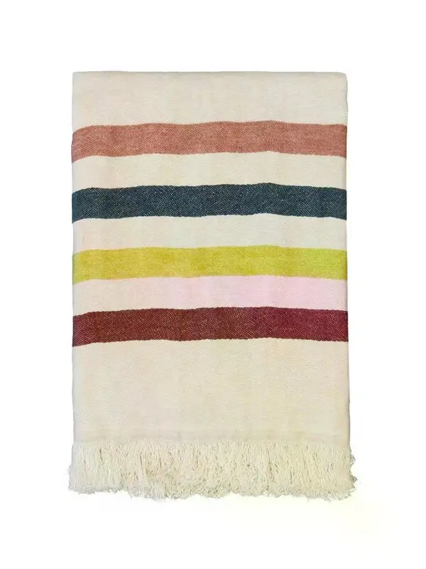 Libeco Belgian Fouta Striped Fringed Towel