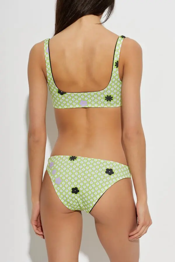 MAISON MARGIELA Floral Print Two-piece Swimsuit