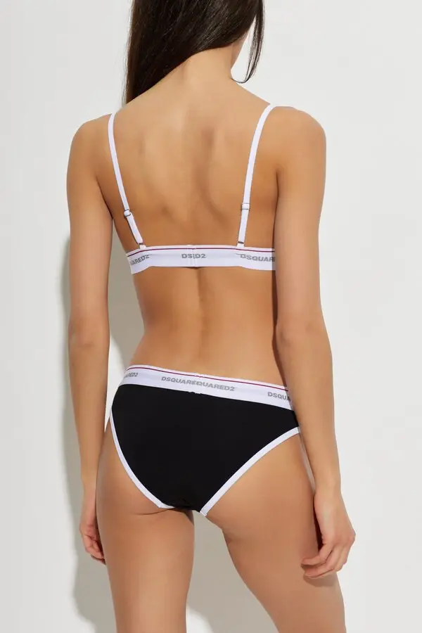 Dsquared2 Bra With Logo - Black