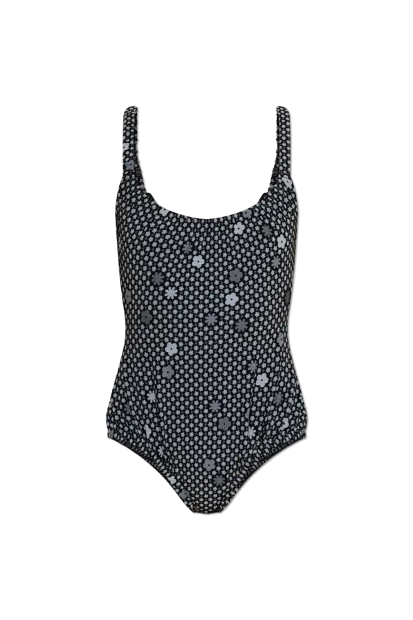 MAISON MARGIELA Floral Print One-piece Swimsuit - Black