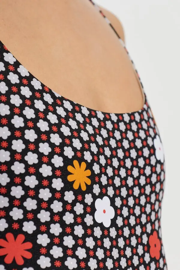 MAISON MARGIELA Floral Print One-piece Swimsuit
