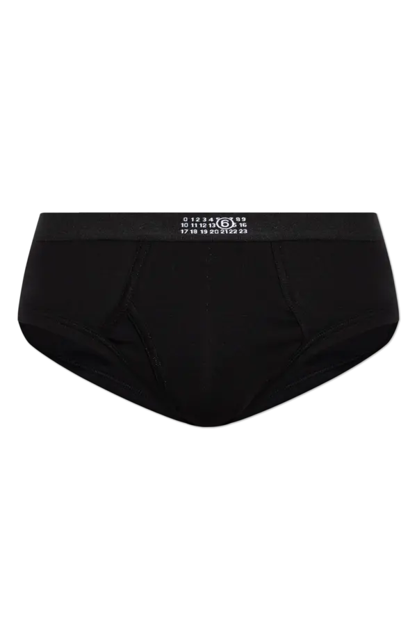MAISON MARGIELA Briefs With Logo - Black