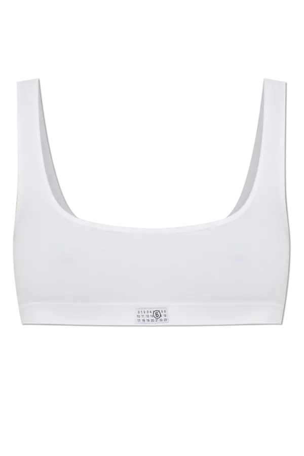 MAISON MARGIELA Lingerie Top With Logo - White