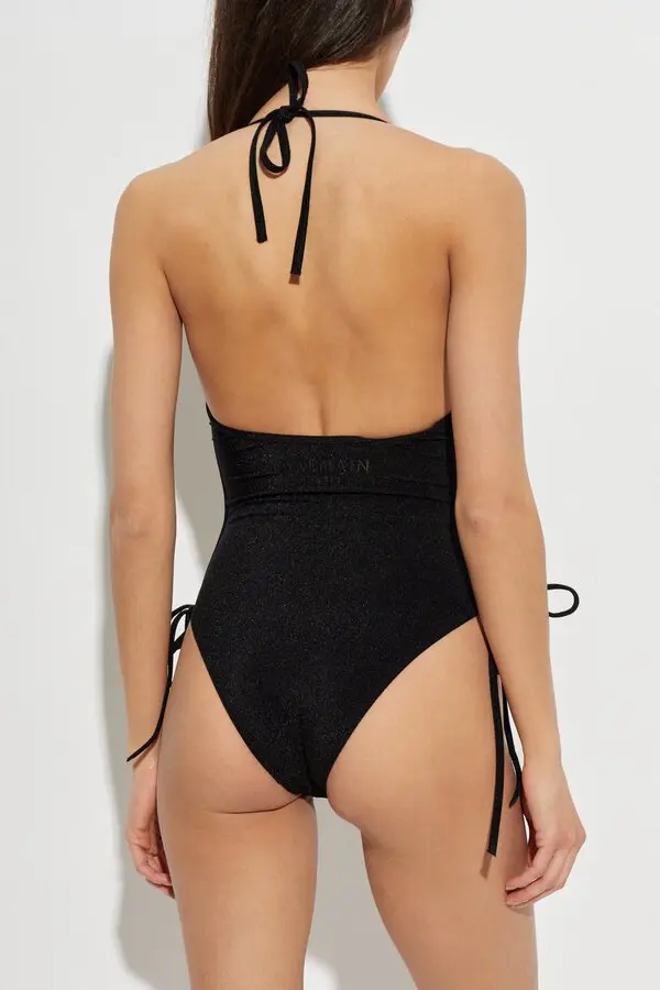 Balmain Halterneck One-piece Swimsuit - Black