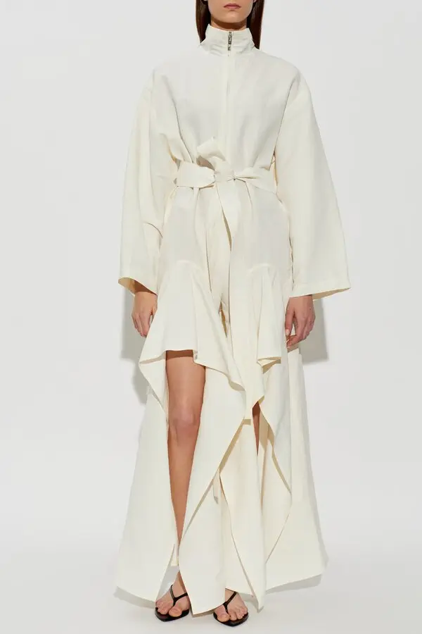 Alaïa Long-sleeved Jumpsuit - Cream