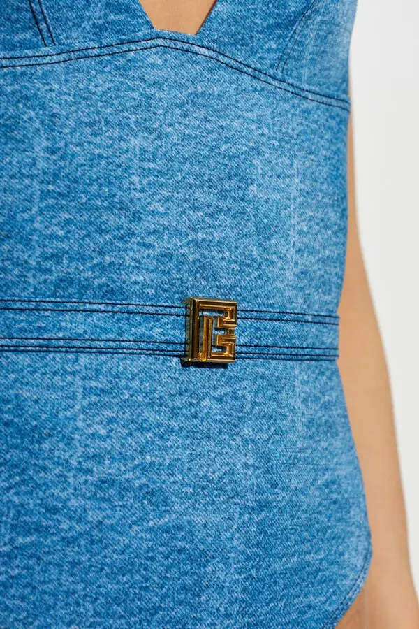 Balmain One-piece Swimsuit - Blue