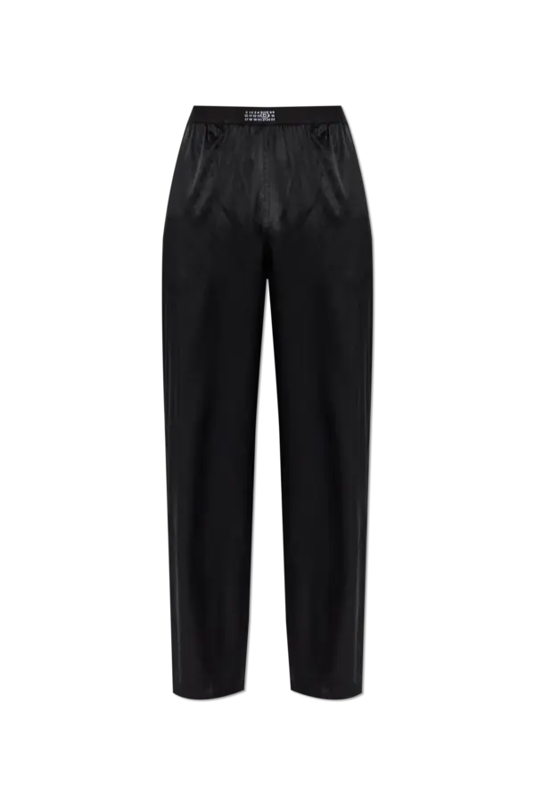 MAISON MARGIELA Silk Lingerie Trousers - Black