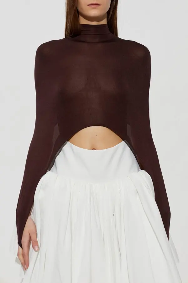 Alaïa Silk Turtleneck Top