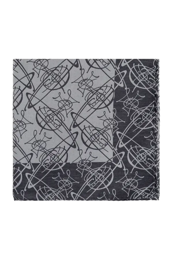 VIVIENNE WESTWOOD Scarf With Monogram - Grey