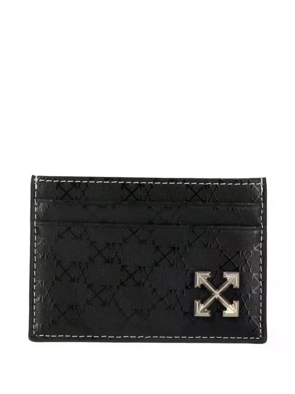 Off-White Monogram-patterned Card Holder - Black