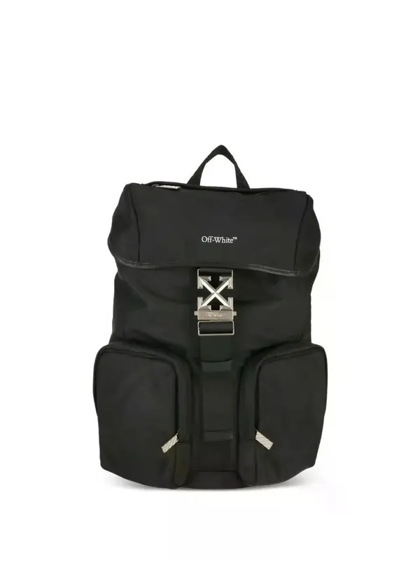 Off-White Logo Buckle Backpack - Black