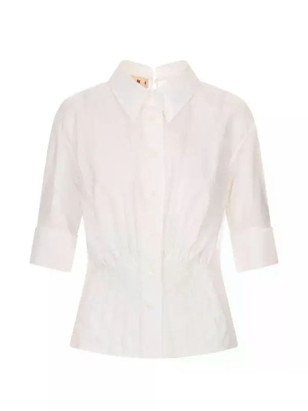 Marni Pleated Short-sleeve Shirt - White