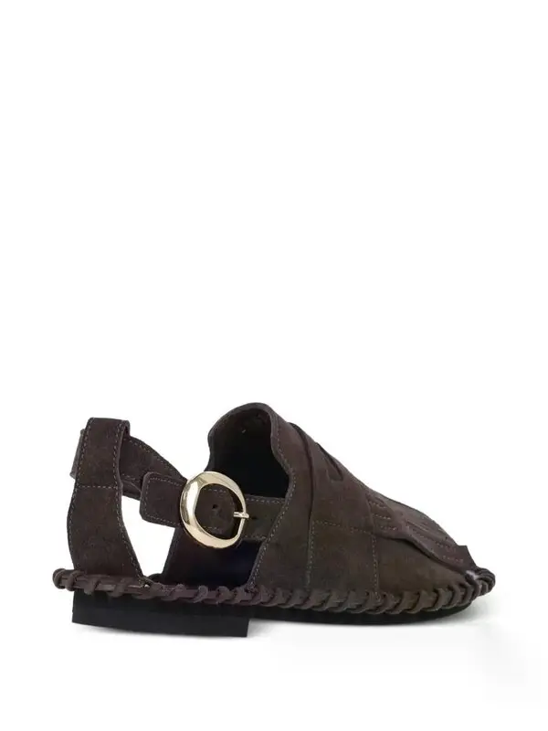 ALEXANDER HOTTO Fringe-detail Buckled Sandals