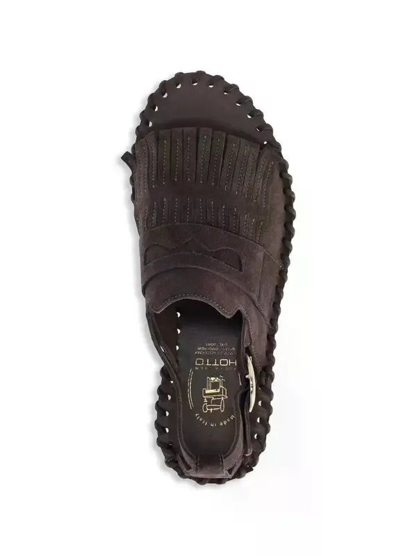 ALEXANDER HOTTO Fringe-detail Buckled Sandals