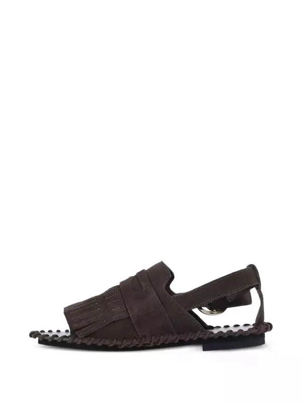 ALEXANDER HOTTO Fringe-detail Buckled Sandals