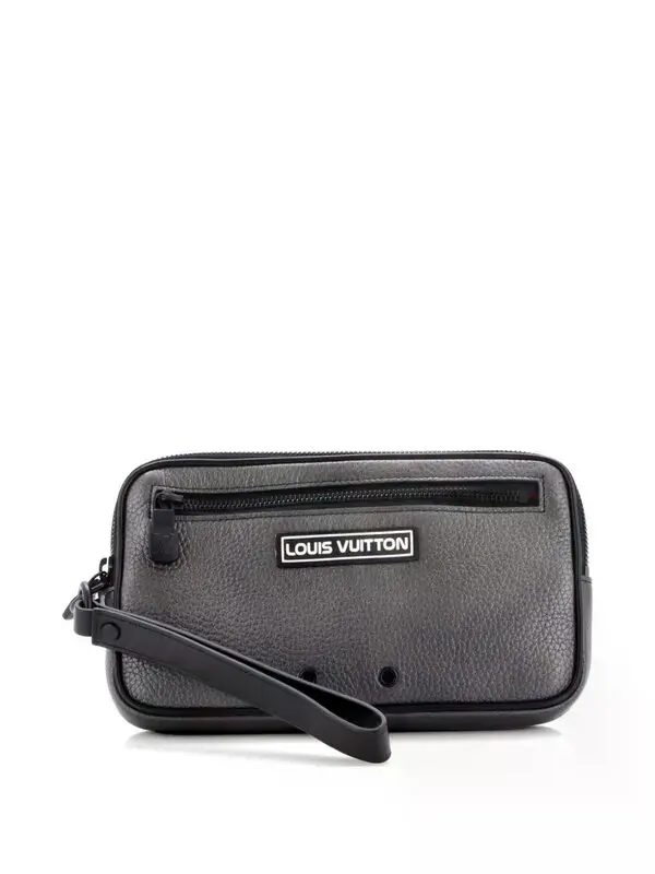 LOUIS VUITTON Alpha Wristlet Taurillon Leather