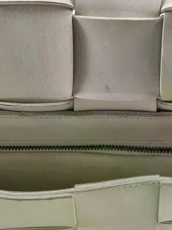 Bottega Veneta Cassette Maxi Intrecciato Leather Small Crossbody Bag - Neutrals