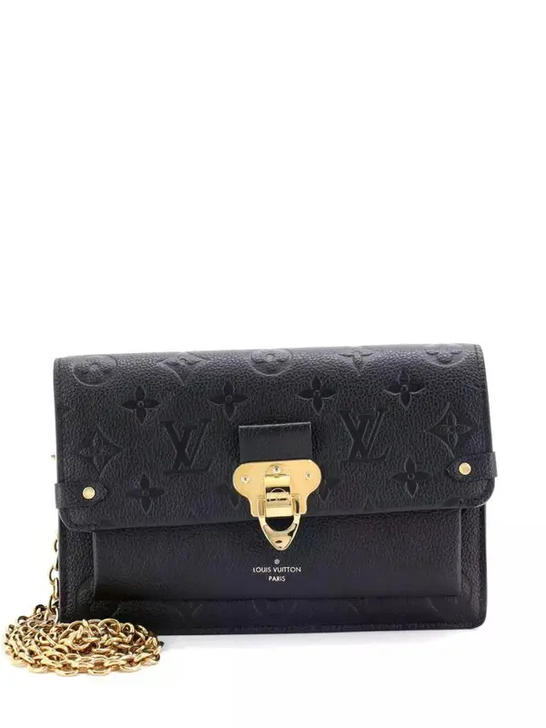 LOUIS VUITTON Vavin Chain Wallet Nm Monogram Empreinte Leather Crossbody Bag - Black