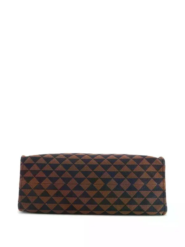 Prada Symbole Shopper Jacquard Horizontal Tote Bag - Brown