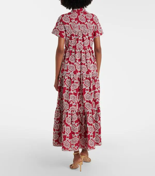 Erdem Embroidered Cotton-blend Shirt Dress