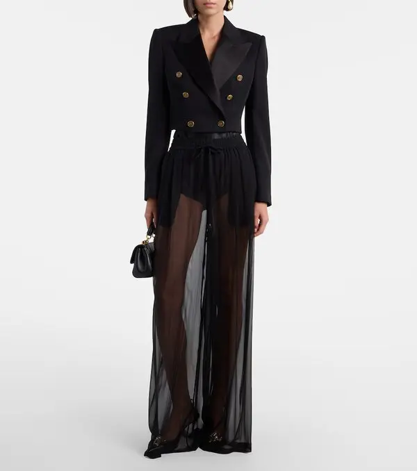 Dolce & Gabbana Silk Wide-leg Pants