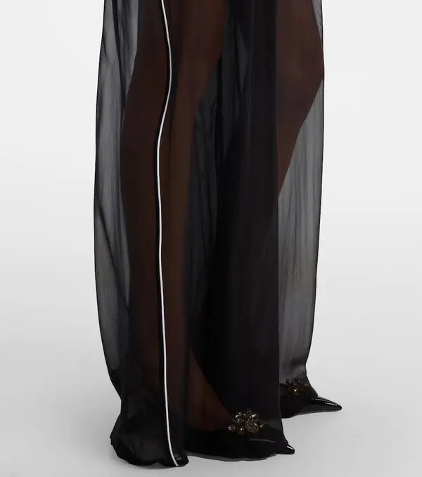 Dolce & Gabbana Silk Wide-leg Pants