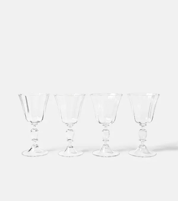 AKUA OBJECTS Alban Set Of 4 White Wine Glasses - Transparent