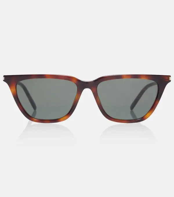 Saint Laurent Corner Angle Cat-eye Sunglasses - Brown