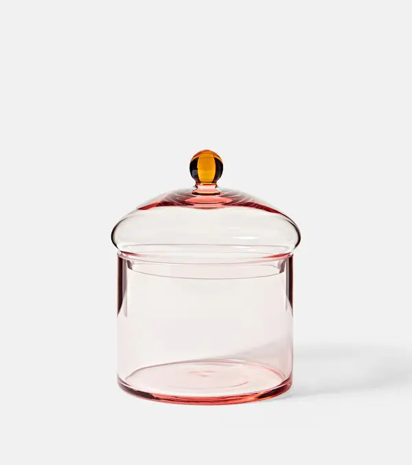 AKUA OBJECTS Noam Short Glass Jar - Pink