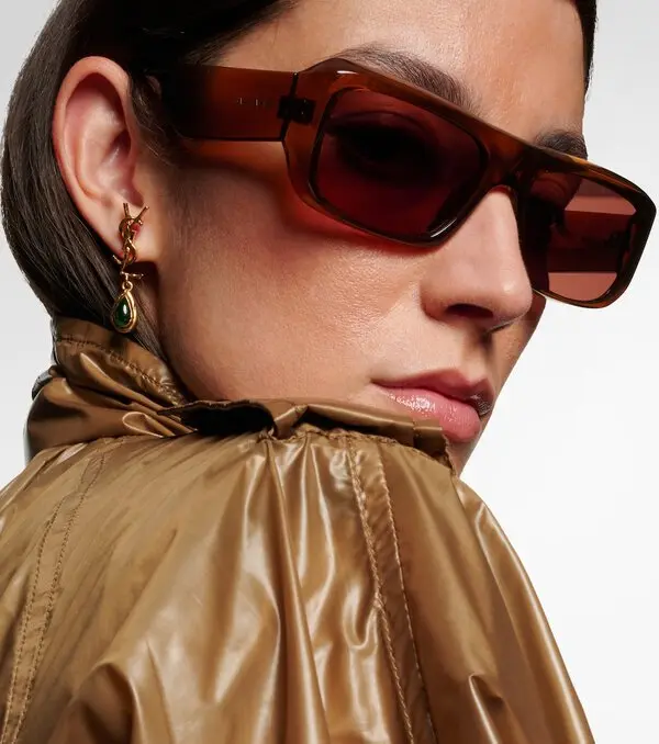 Saint Laurent Sl 869 Rectangular Sunglasses - Brown