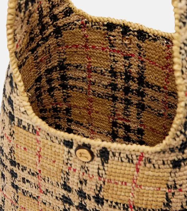 Burberry Medium Raffia Tote Bag - Neutrals