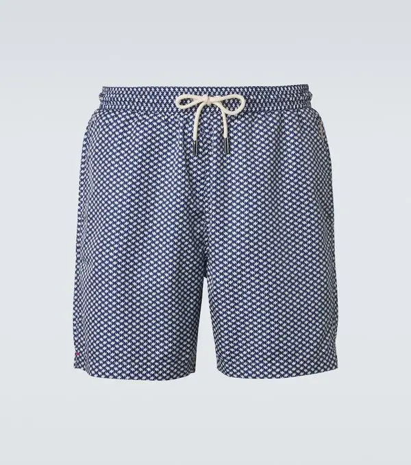 Orlebar Brown Mastiff Printed Swim Trunks - Blue