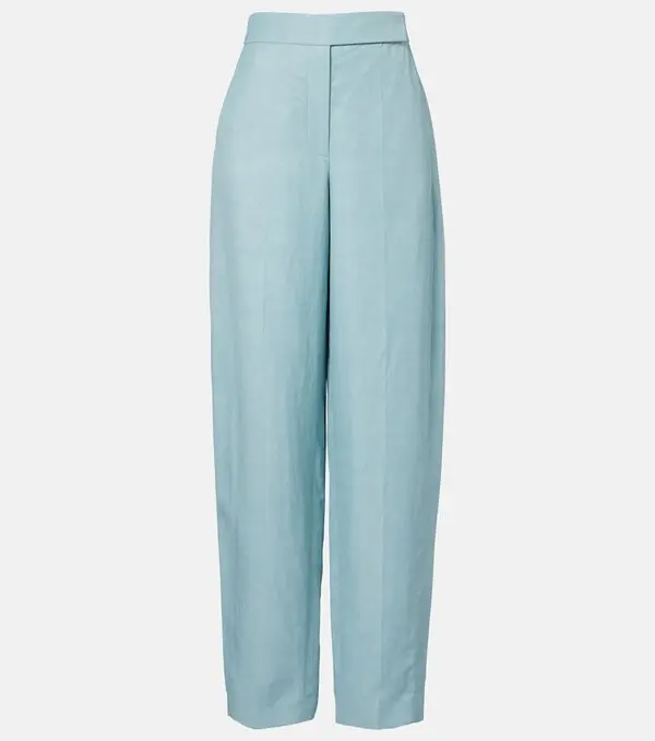 JOSEPH Aix Chambray Wide-leg Pants