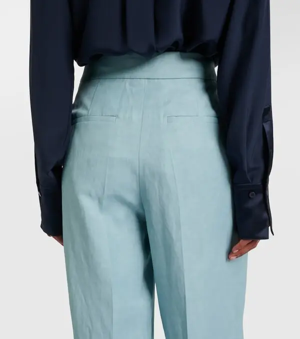 JOSEPH Aix Chambray Wide-leg Pants
