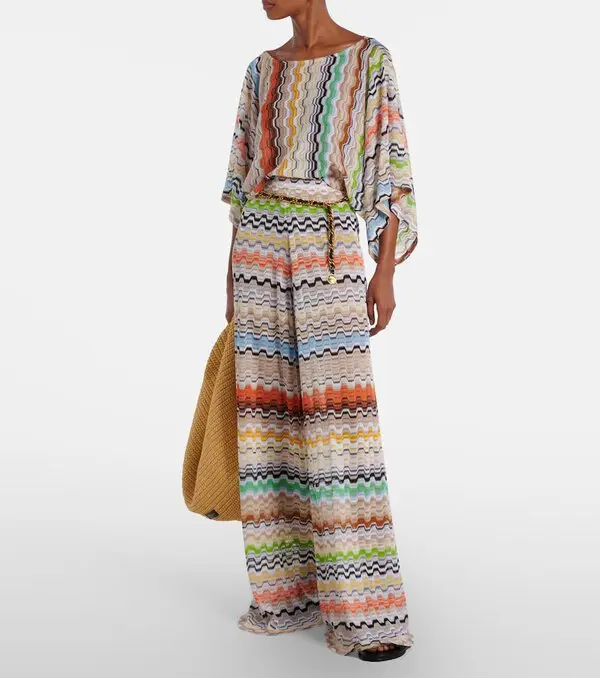 Missoni Zig Zag High-rise Wide-leg Pants