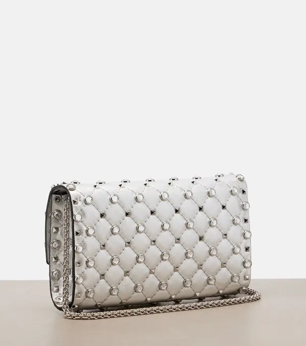Valentino Garavani Rockstud Spike Metallic Leather Shoulder Bag