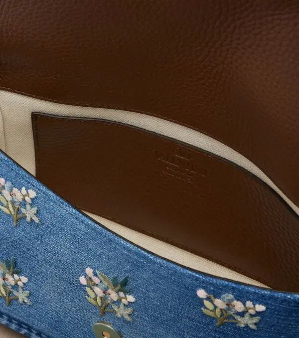 Valentino Garavani Alltime Medium Denim Top-handle Bag
