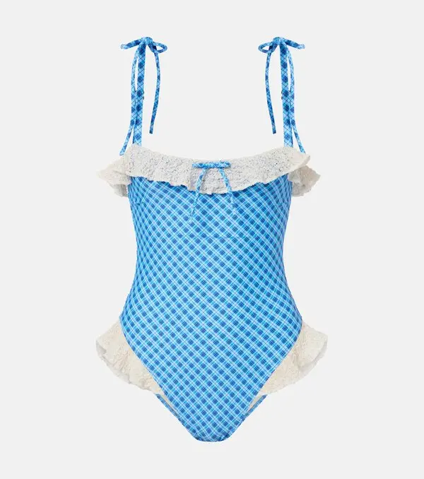 MONTCE Jacelyn Plaid Swimsuit - Blue