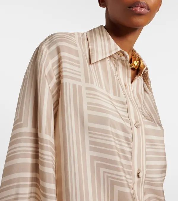 JOSEPH Atlan Printed Silk Shirt