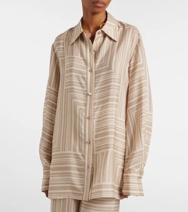 JOSEPH Atlan Printed Silk Shirt