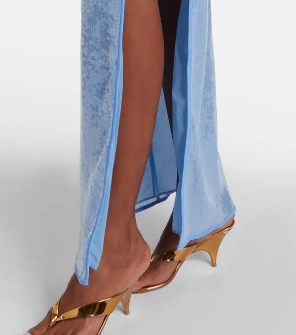 Oseree Sequined Halterneck Maxi Dress