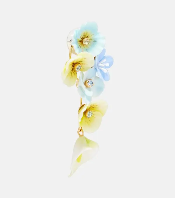 JENNIFER BEHR Anarosa Embellished Floral Drop Earrings - Multicoloured