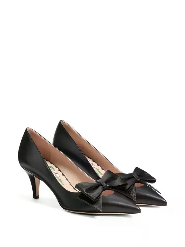 Valentino Garavani Bowow Kidskin Pumps - Black
