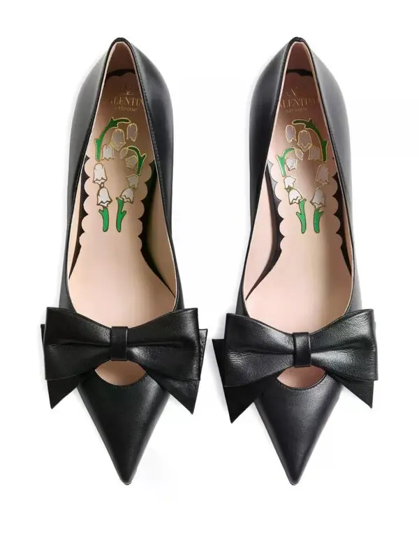 Valentino Garavani Bowow Kidskin Pumps - Black
