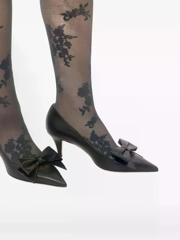 Valentino Garavani Bowow Kidskin Pumps - Black