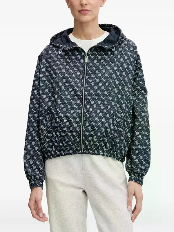 Guess Monogram-print Hooded Jacket