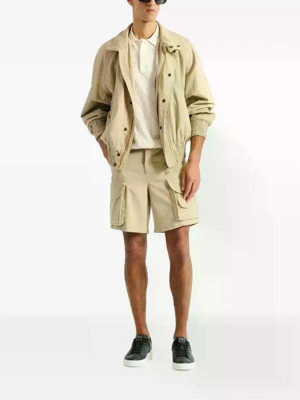 Balmain Cotton Cargo Bermuda Shorts - Neutrals