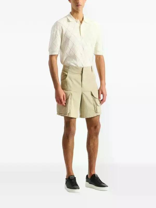 Balmain Cotton Cargo Bermuda Shorts - Neutrals