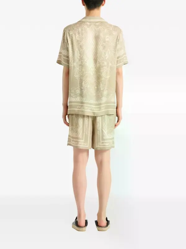 Balmain Printed Foulard Pyjama Shirt - Neutrals